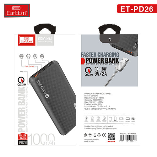 Earldom® PD26 Power Bank QC 3.0 – KuwaitCavarat