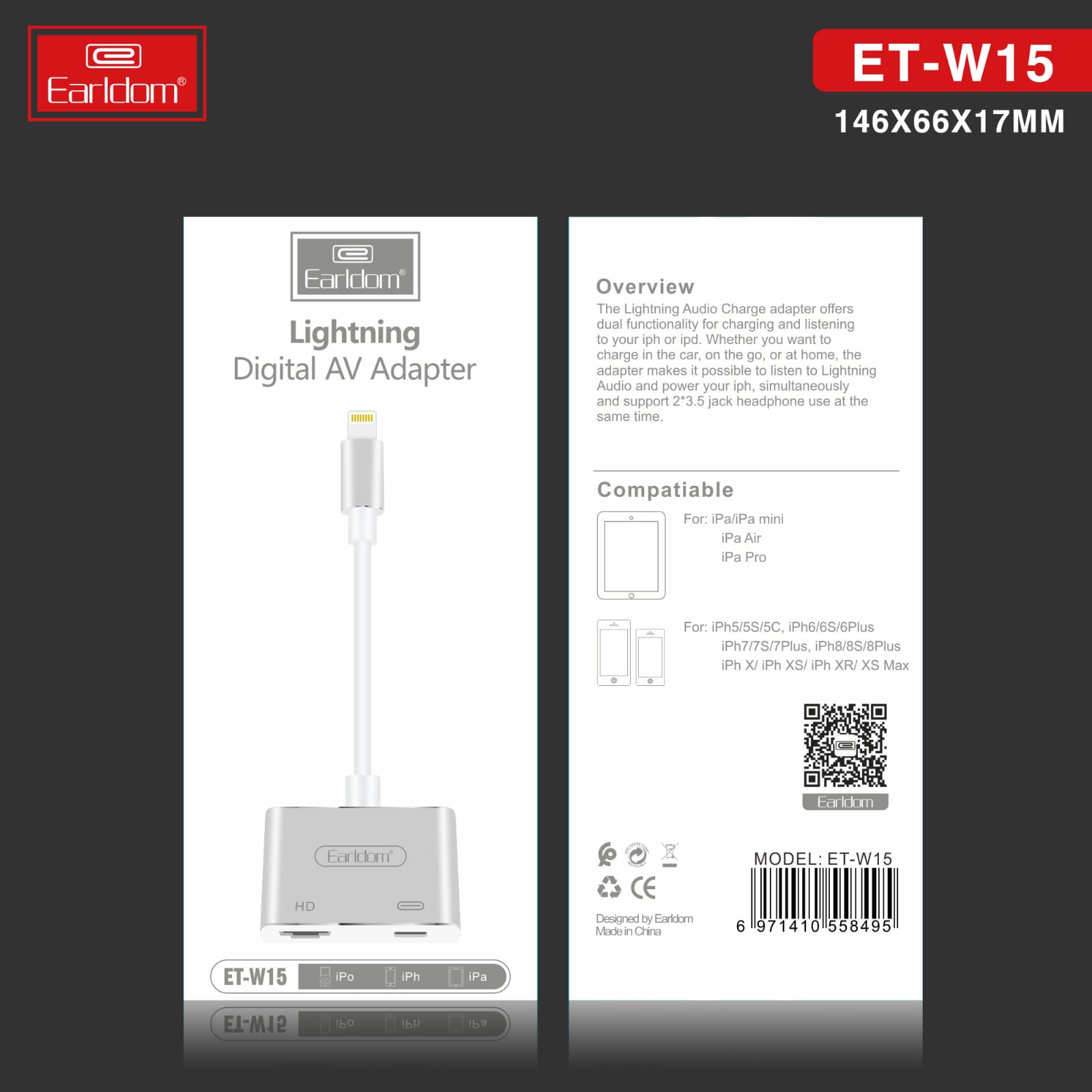 Earldom Lightning to TypeC Adaptor TC10 iOS to Type-C Connector ...