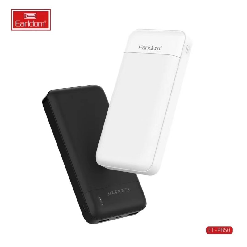 Earldom® PB50 Power Bank Adapter 20000mAh – Black – Kuwait Cavarat