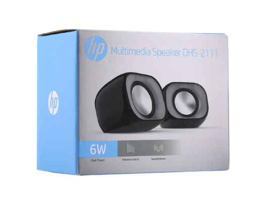 HP DHS-2111 Speaker Desktop Wired Mini Multimedia USB Speaker, Stereo ...